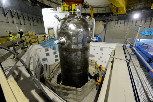 TVO - Pressurizer brought to installation site at OL3